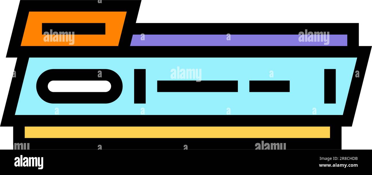 news ticker media color icon vector illustration Stock Vector Image ...