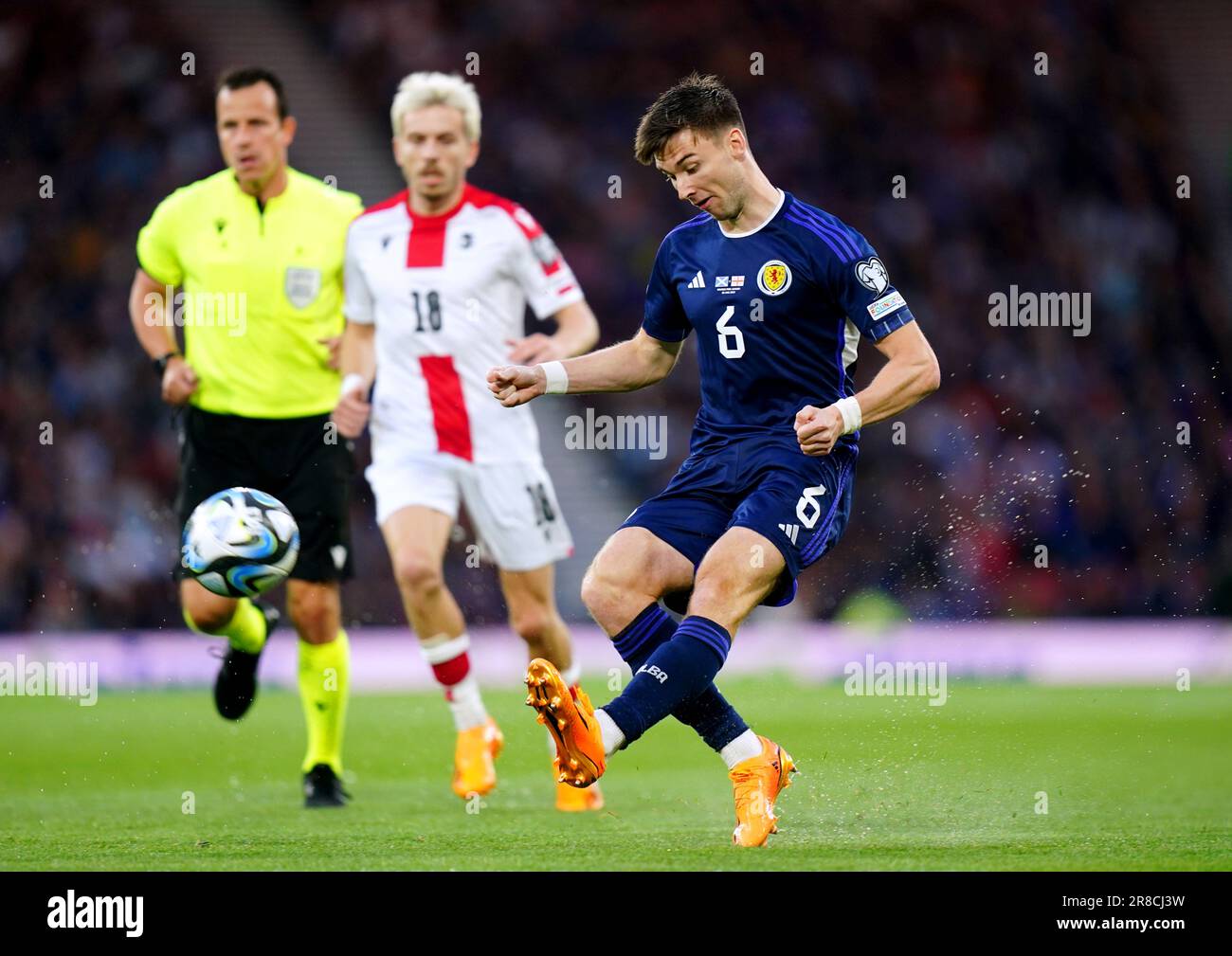 Scotland's Kieran Tierney during the UEFA Euro 2024 Qualifying Group A ...