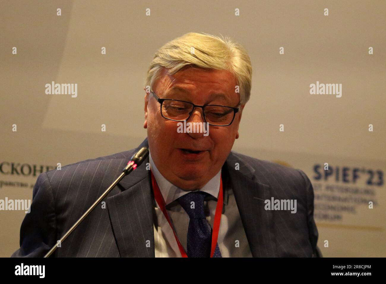 Anatoly Torkunov, Rector, MGIMO University, attends a session on ...