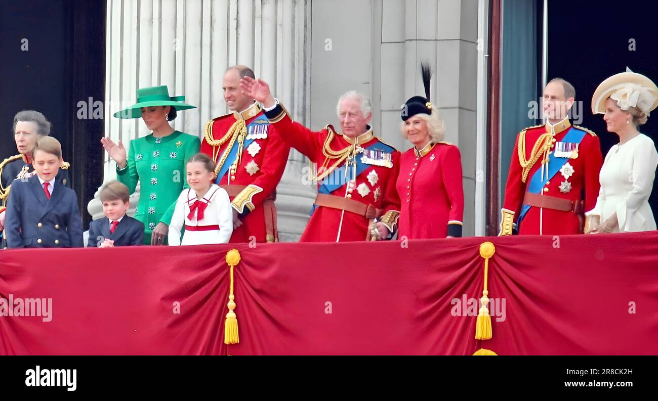 London, UK - 17 June 2023: King Charles, Queen Camilla and Royal family ...