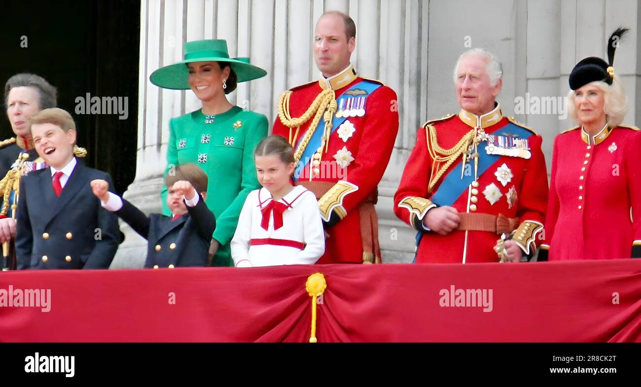 London, UK - 17 June 2023: King Charles, Queen Camilla and Royal family ...