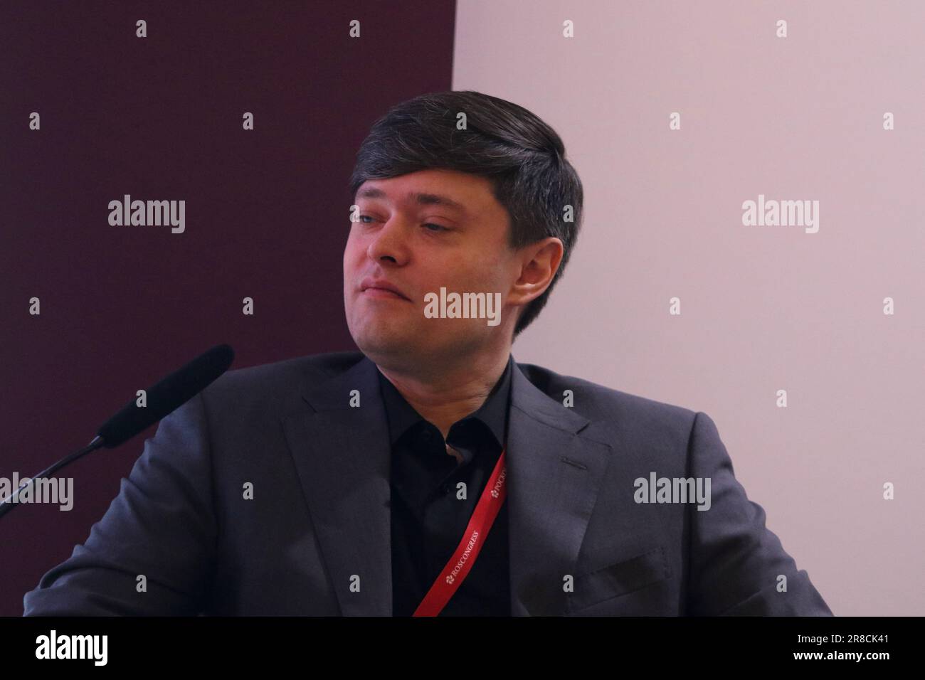Arkady Vodakhov, General Producer, TV channel "TNT", attends a session ...
