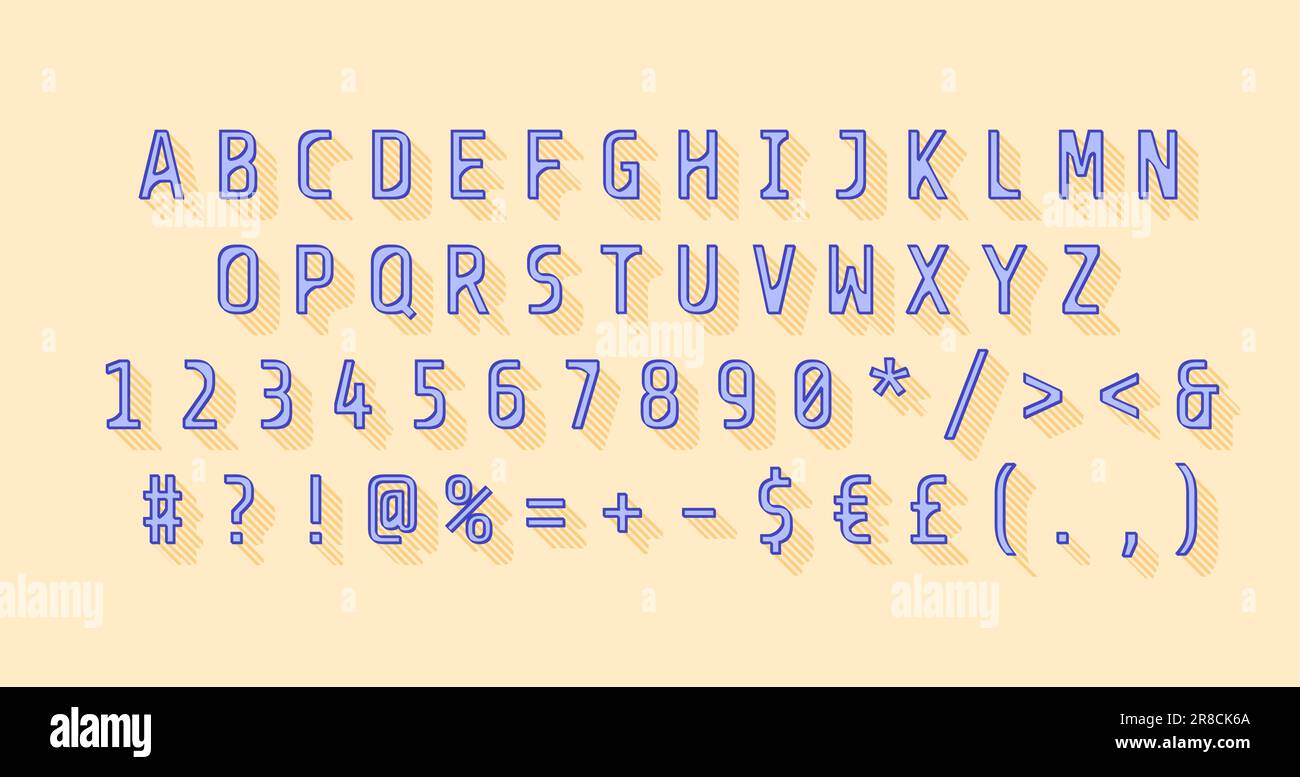 Blue modern rounded alphabet set Stock Vector Image & Art - Alamy