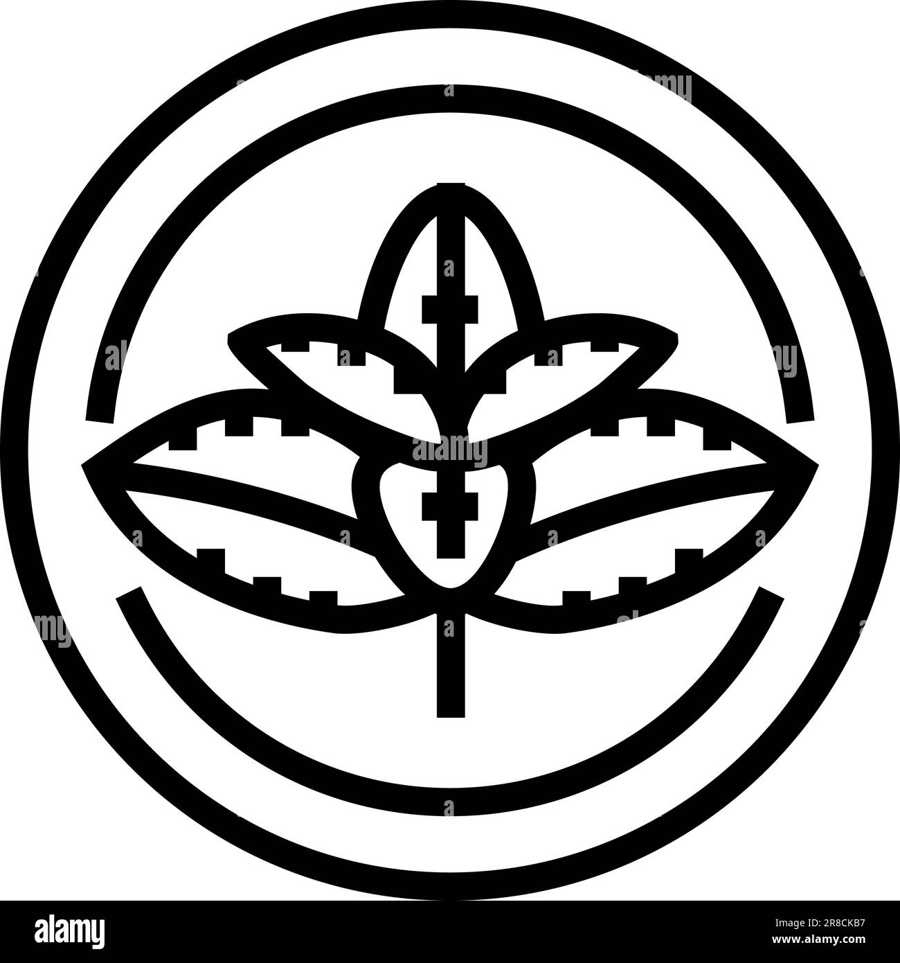 mint cosmetic plant line icon vector illustration Stock Vector Image ...