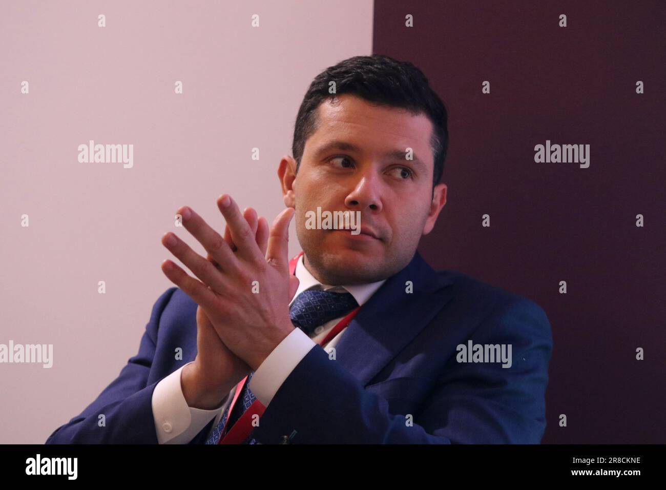 Anton Alikhanov, Governor of Kaliningrad Region, attends a session on ...
