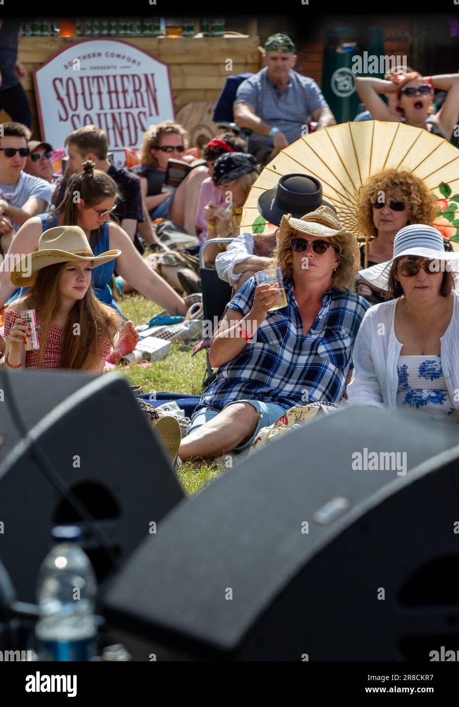The audience for the main stage at the 2017 Maverick Festival on as ...