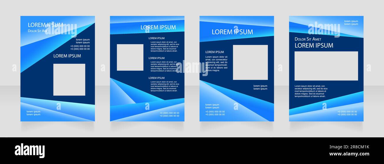 Dark blue modern blank brochure layout design Stock Vector Image & Art ...