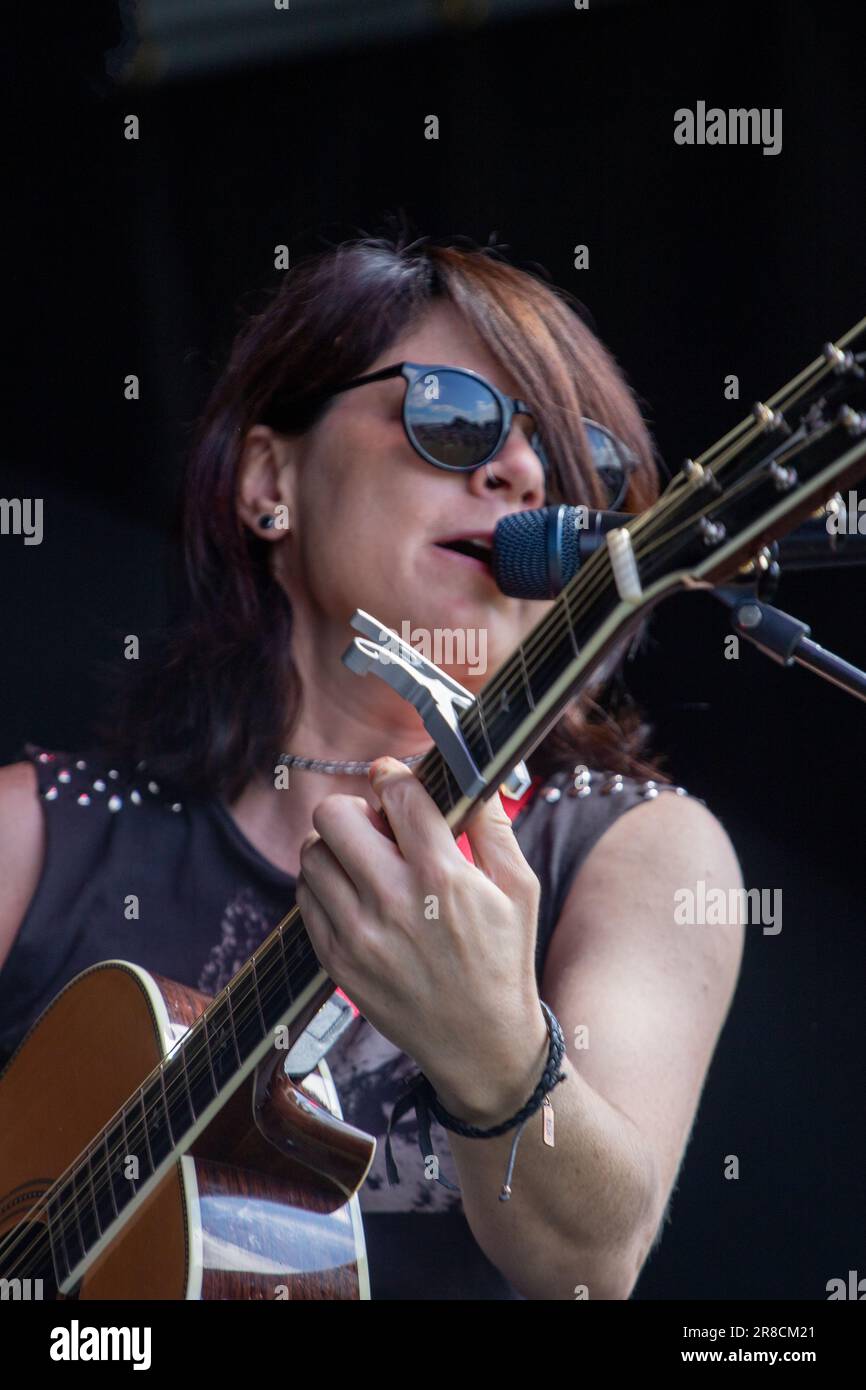 American Sonia Leigh at the 2017 Maverick Americana festival in rural ...
