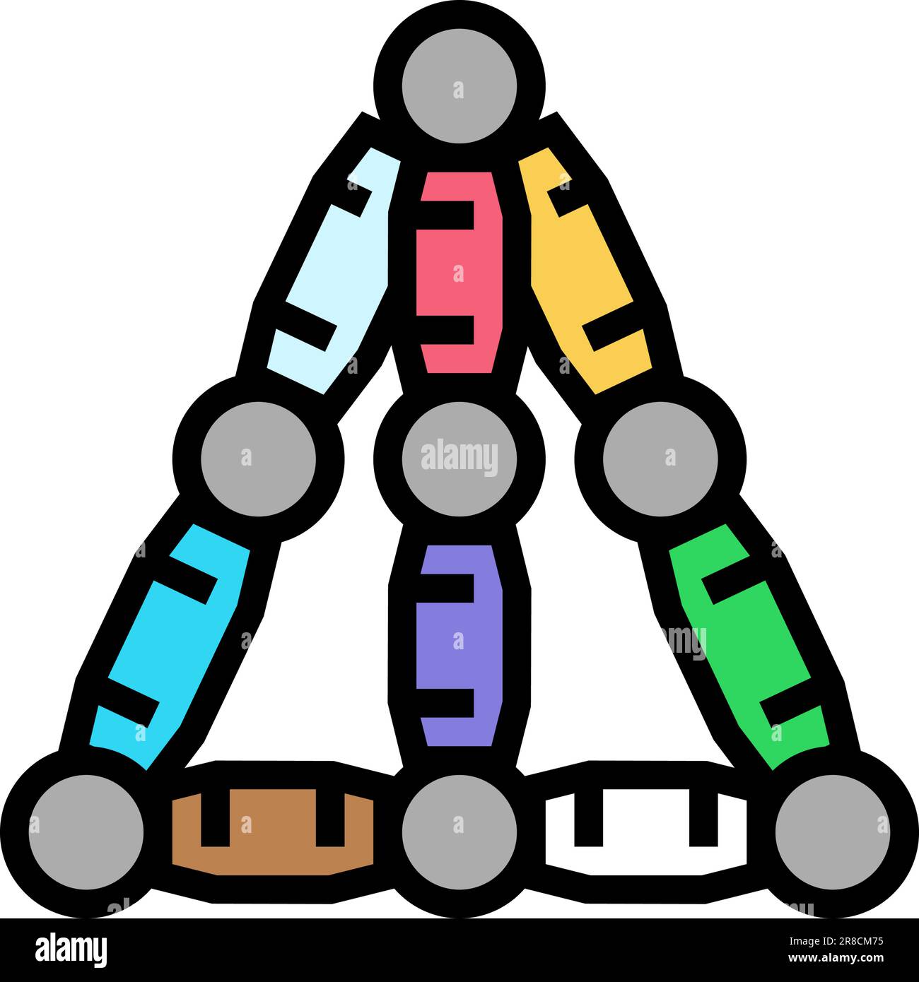 Magnetic building toy Stock Vector Images - Alamy
