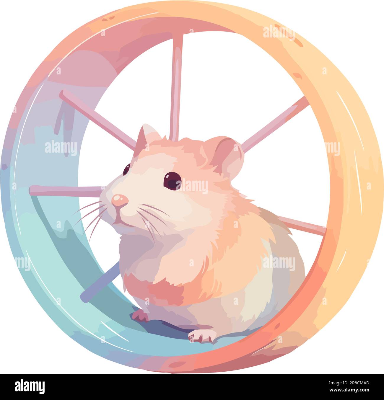 Hamster wheel isolated on Stock Vector Images - Alamy