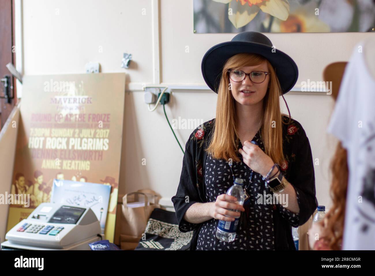 Rosie Jones of the duo The Worry Dolls after their show at the 2017 ...