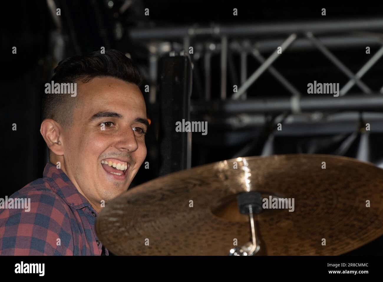 Playing guitar with teeth hi-res stock photography and images - Alamy