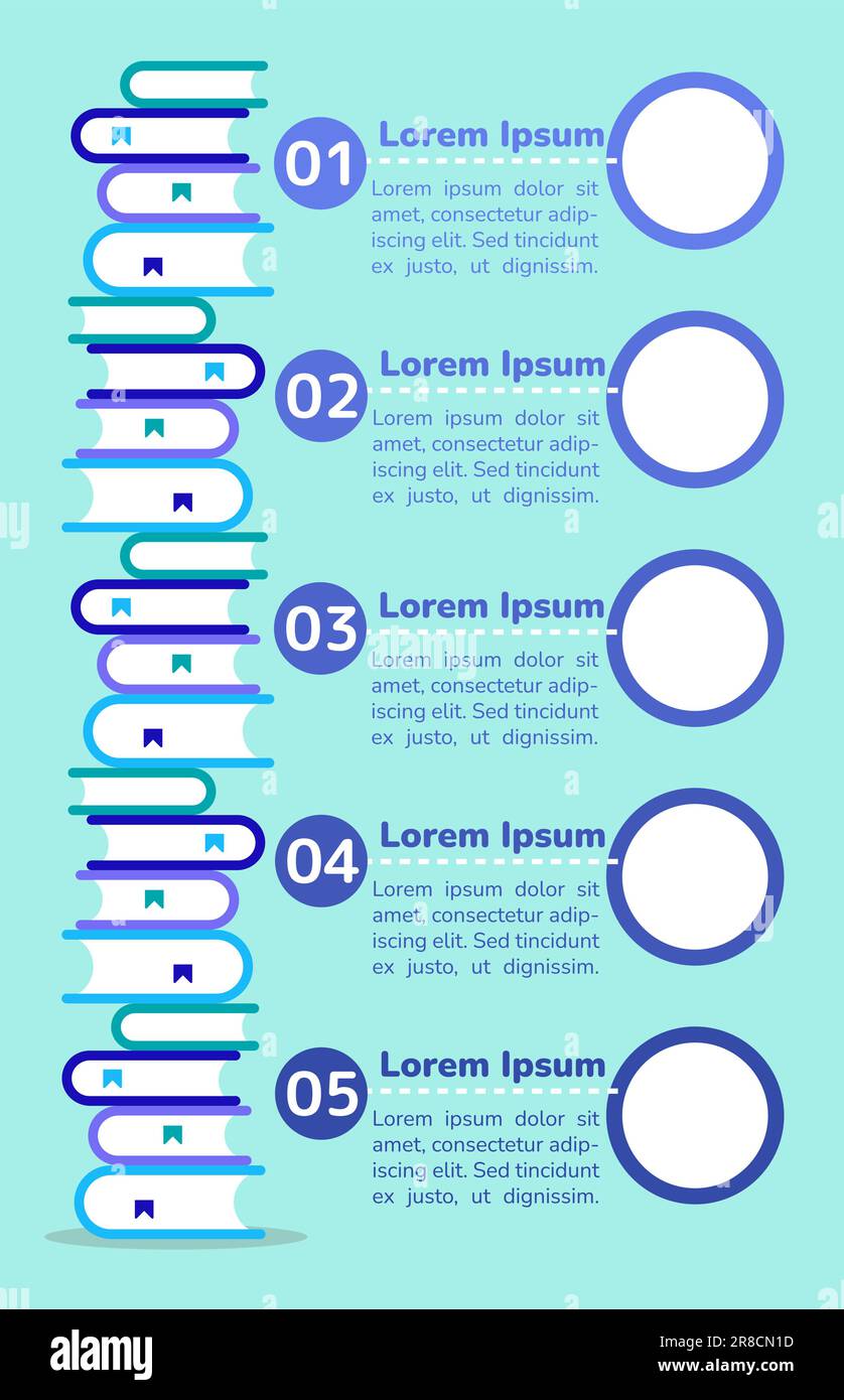 Adult education blue infographic chart design template Stock Vector ...