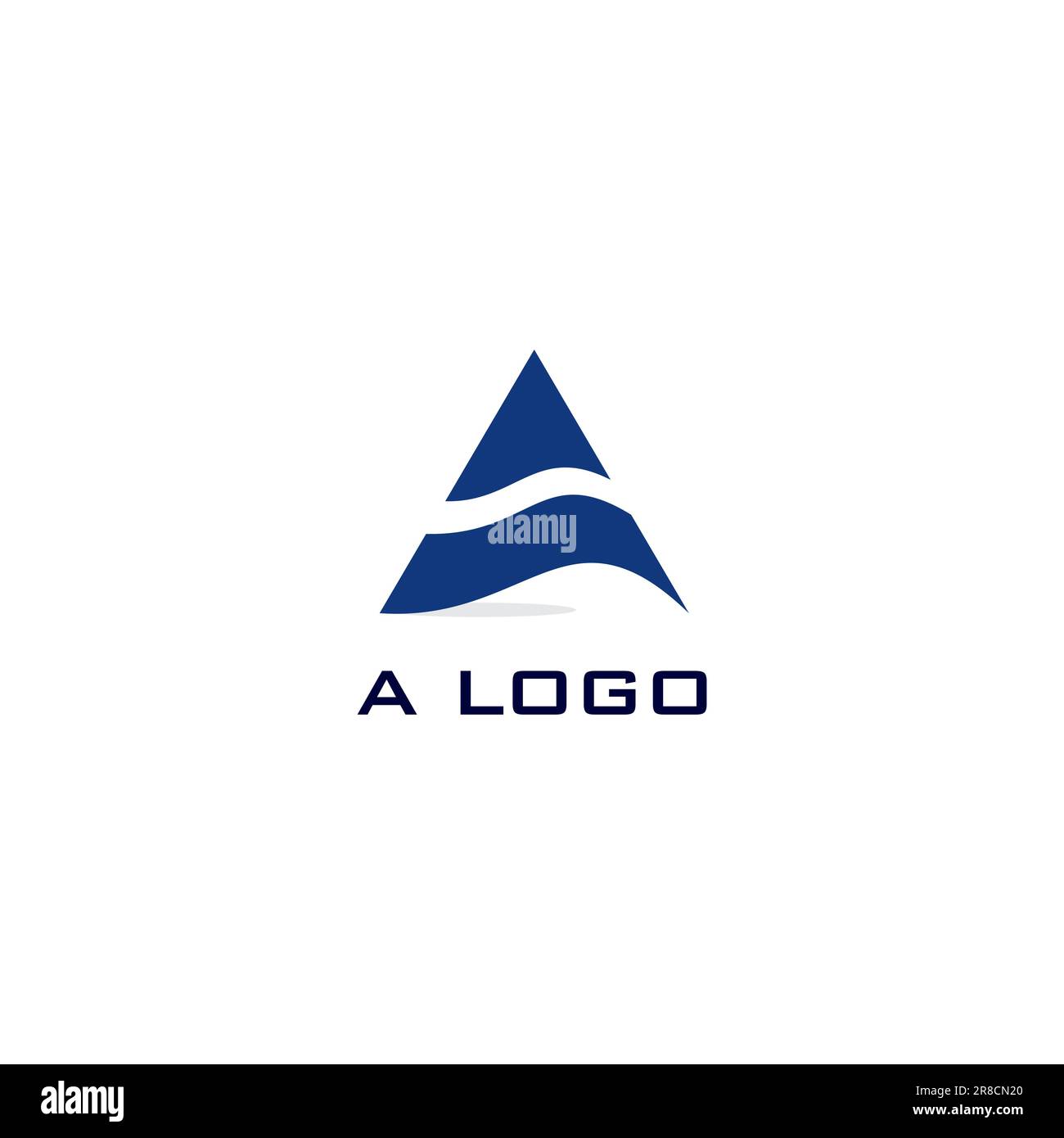 A Logo Abstract Simple. Letter A Wave Logo Design Stock Vector Image ...