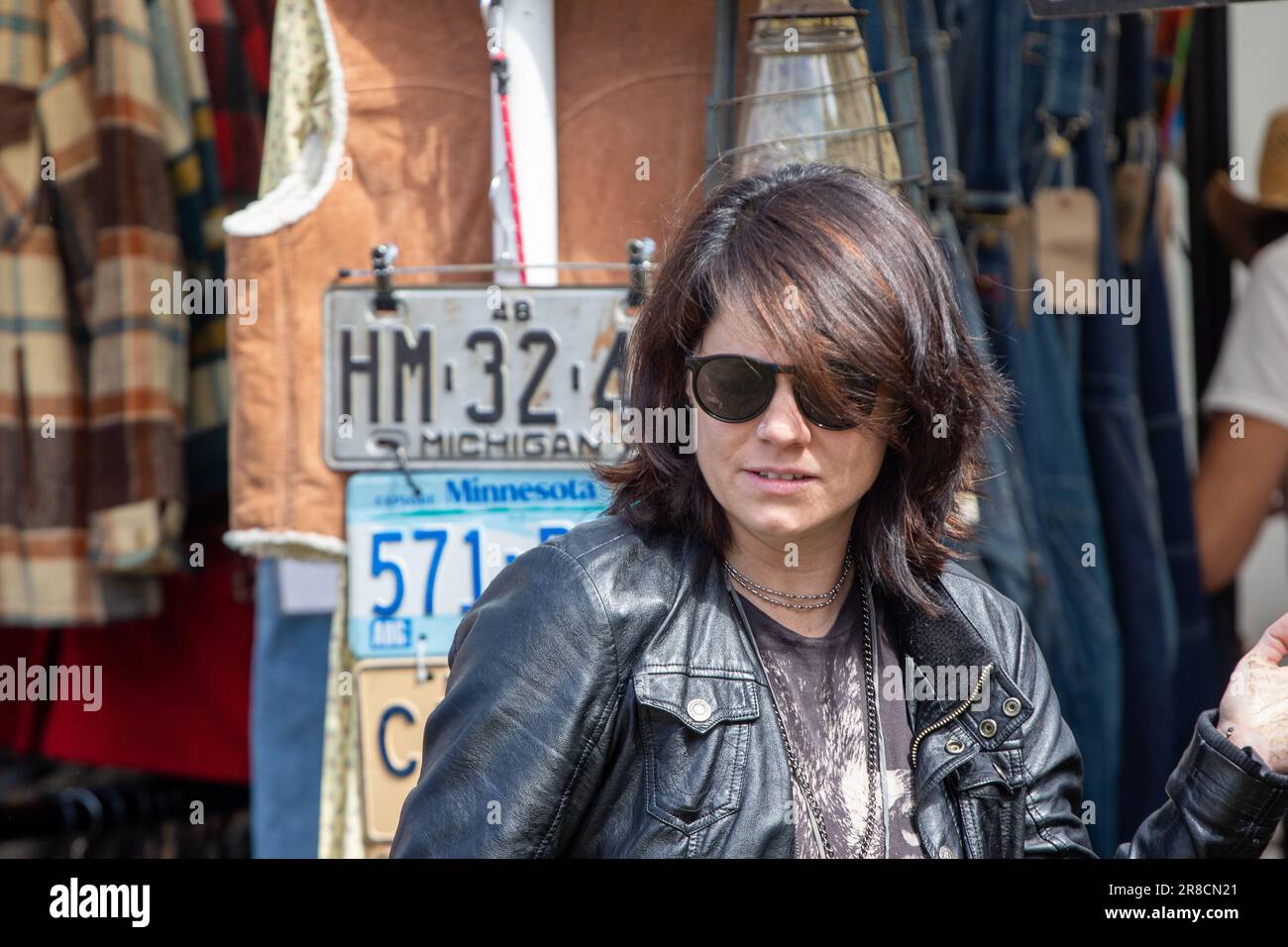 American Sonia Leigh at the 2017 Maverick Americana festival in rural ...