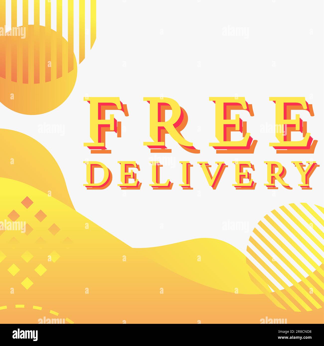 Free delivery colorful promotion banner Stock Vector Image & Art - Alamy