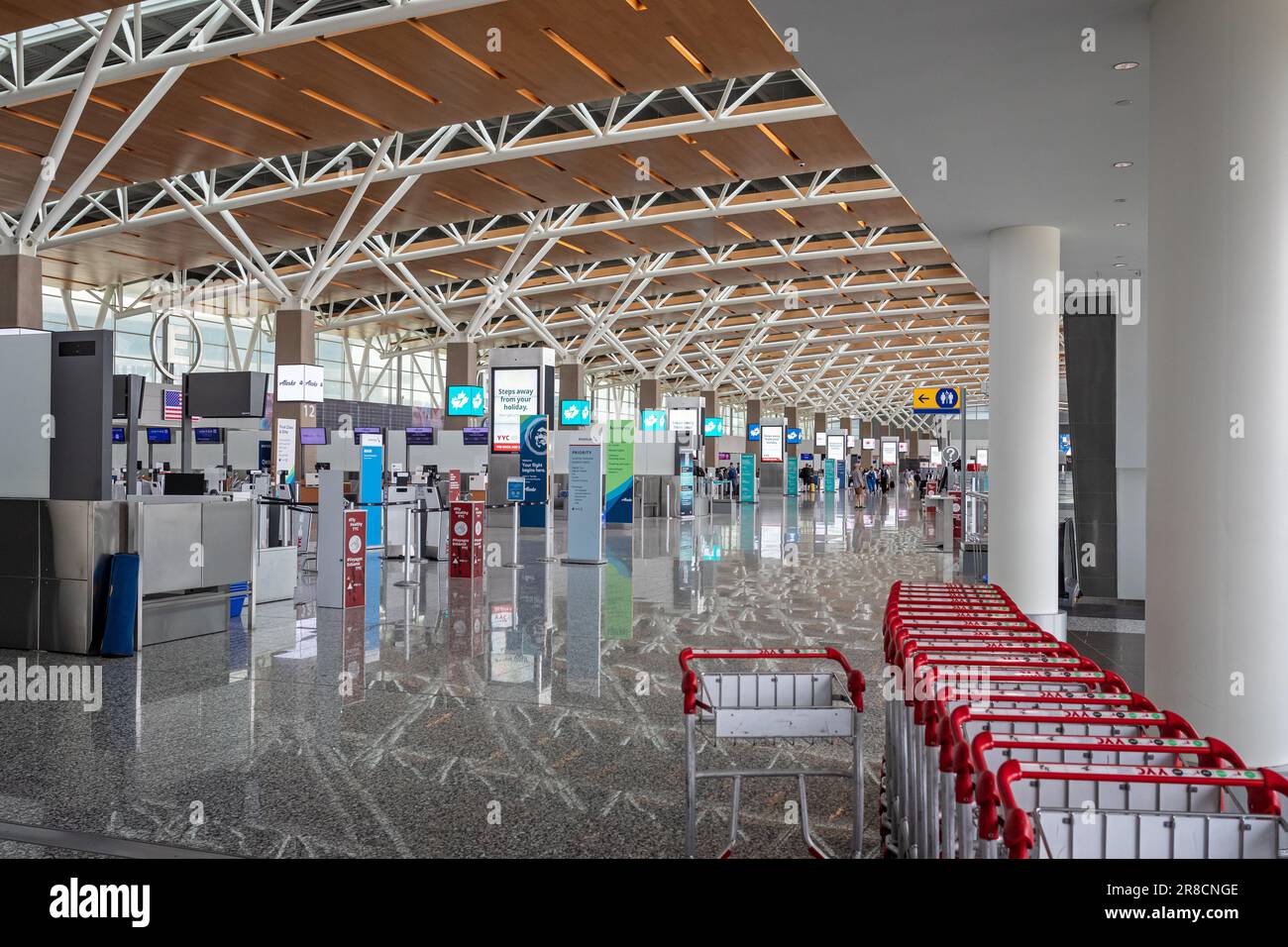 Calgary Airport International departure zone - check in zone - at ...