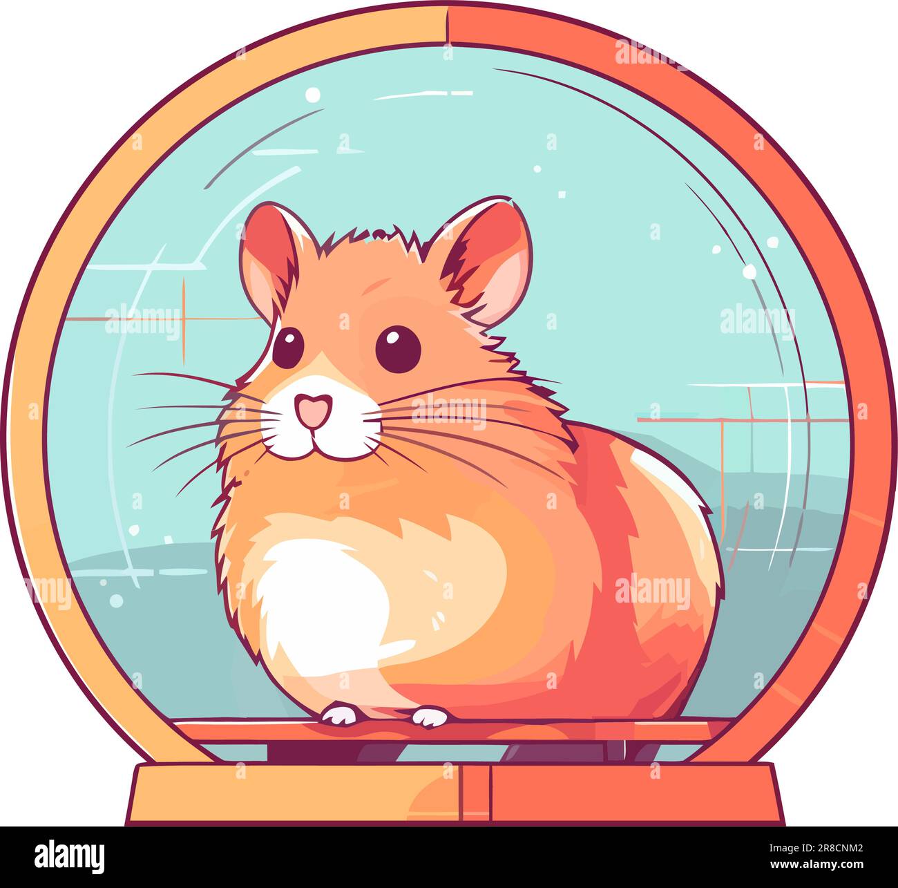 Cute hamster sitting, cheerful Stock Vector Image & Art - Alamy