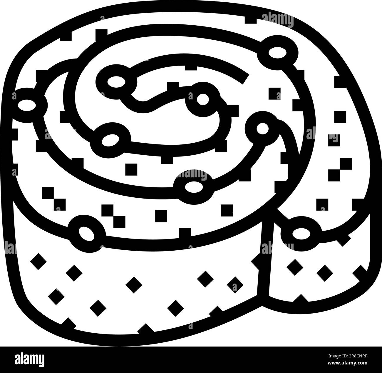 cranberry bun food meal line icon vector illustration Stock Vector ...