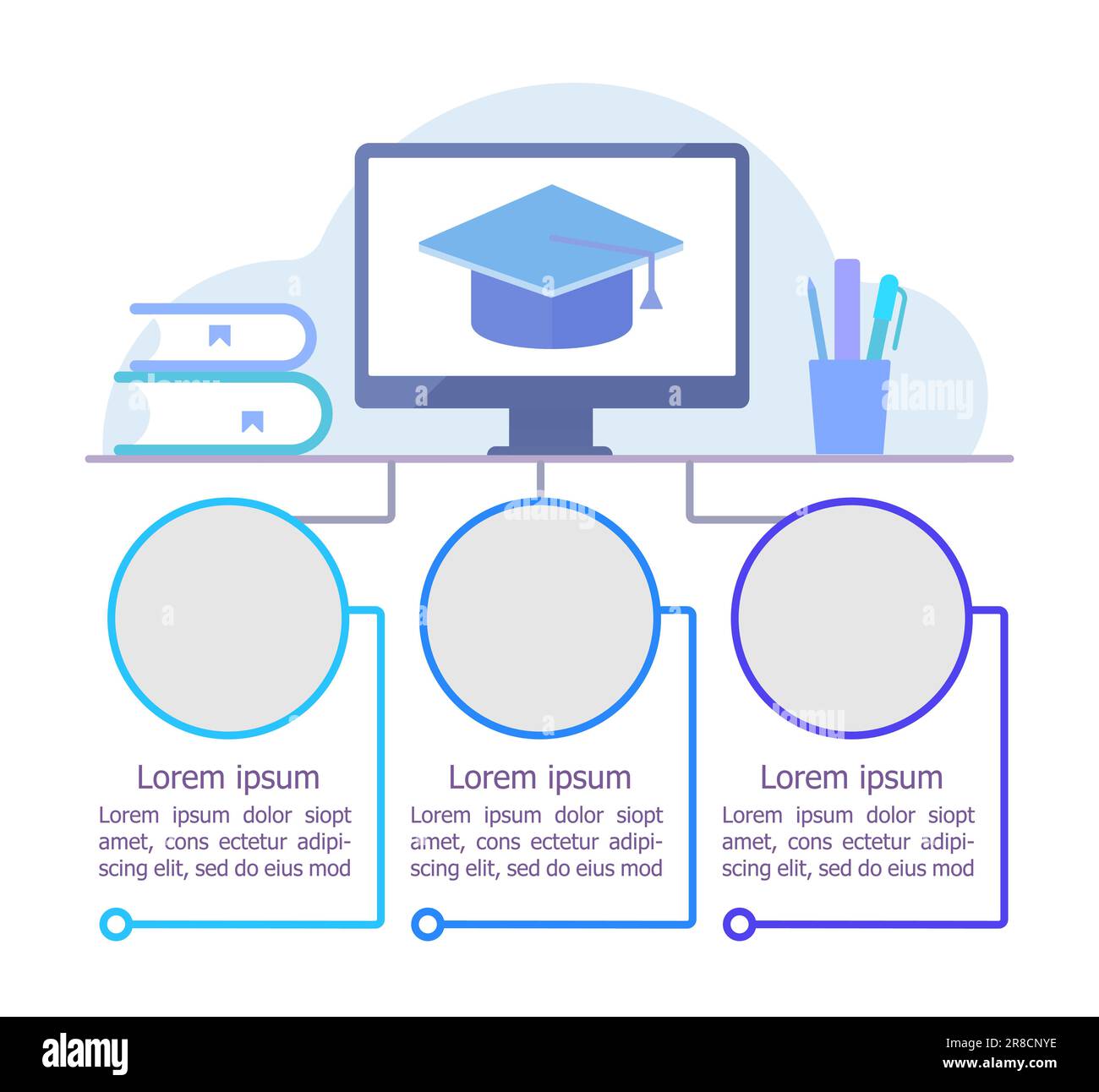 Virtual learning environment infographic chart design template Stock ...