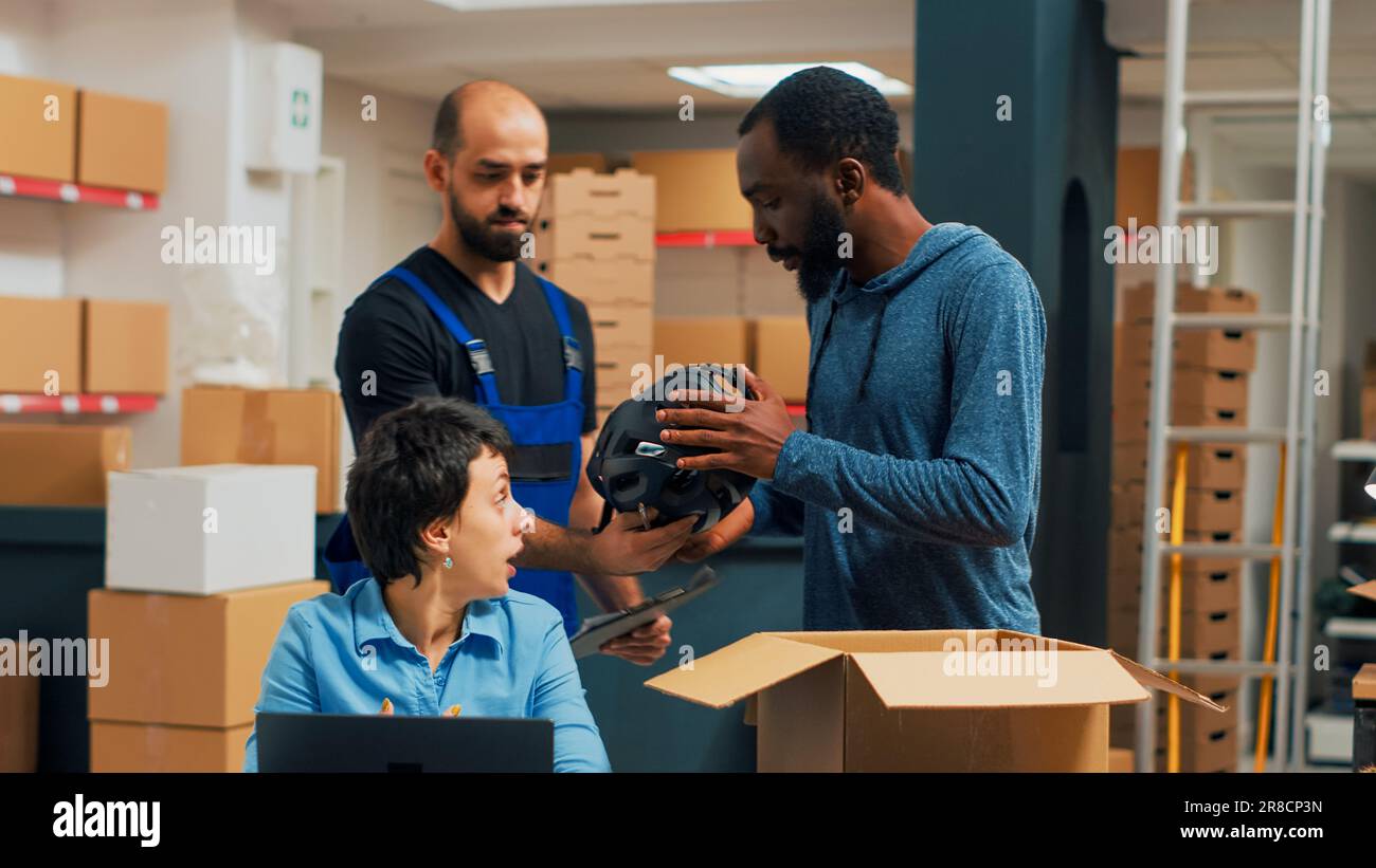 African american people packing products hi-res stock photography and ...