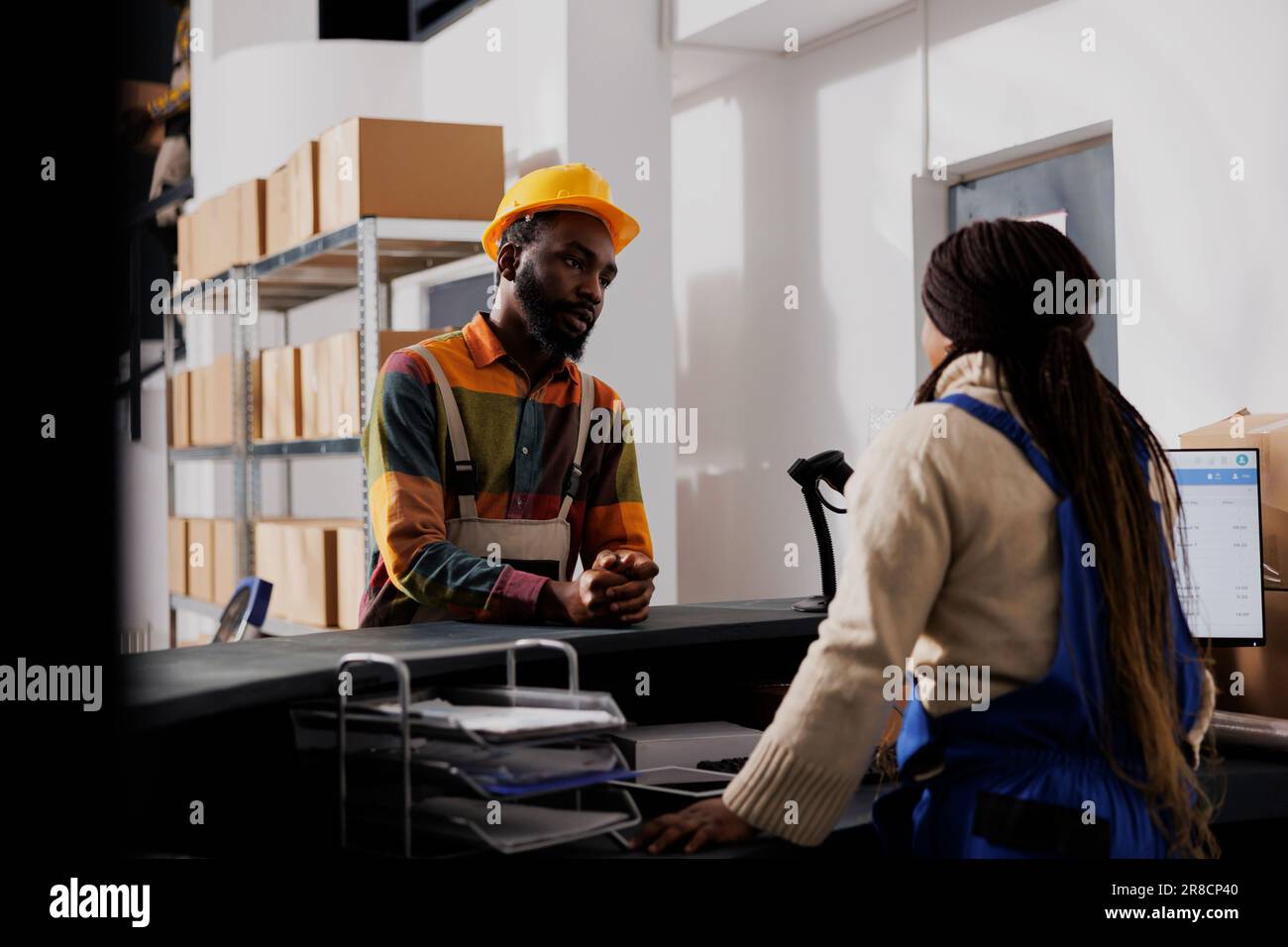 Postal office counter package hi-res stock photography and images - Alamy