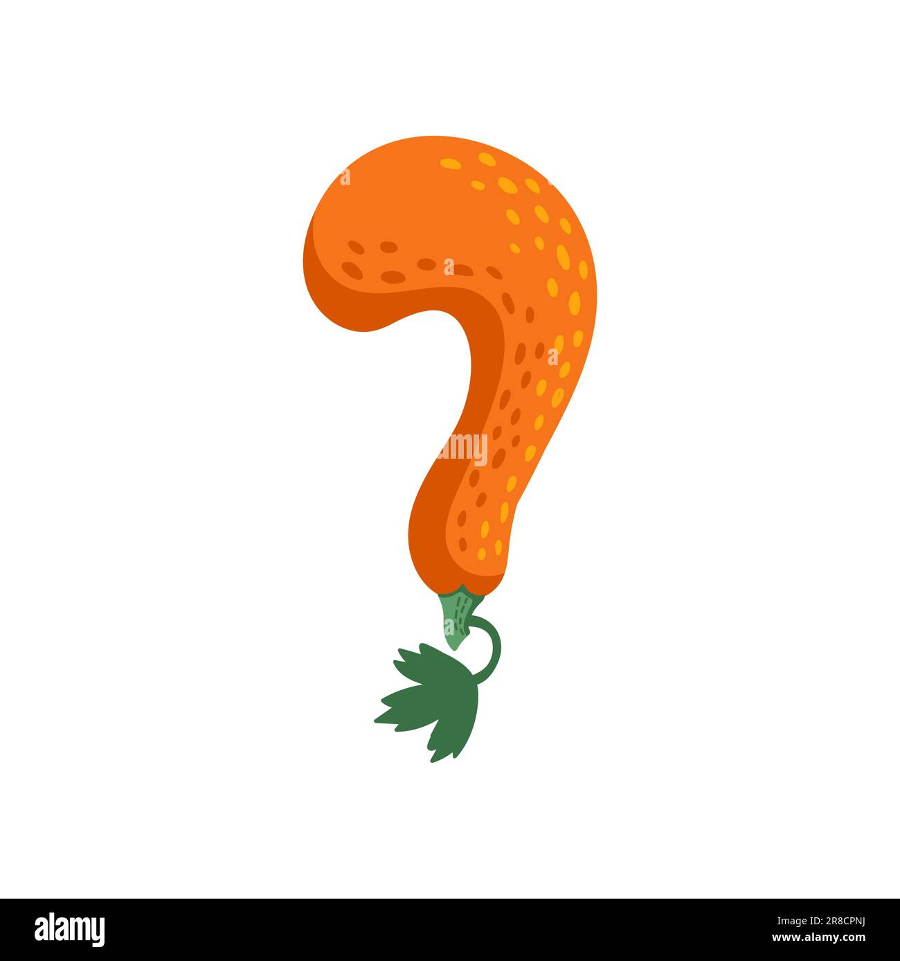 Question mark of autumn cartoon Thanksgiving day font, interrogative ...