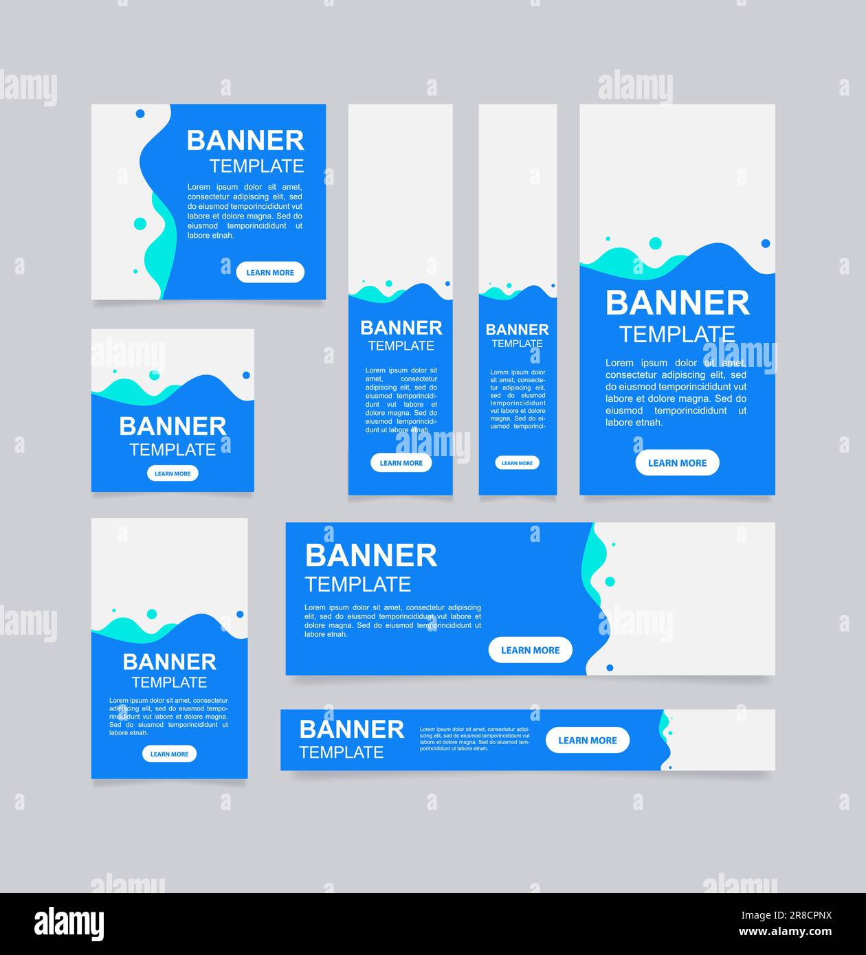 Marketing courses web banner design template Stock Vector Image & Art ...