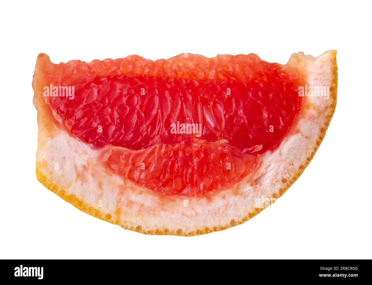 Grapefruit slice - cut of grapefruit citrus fruit isolated on white ...