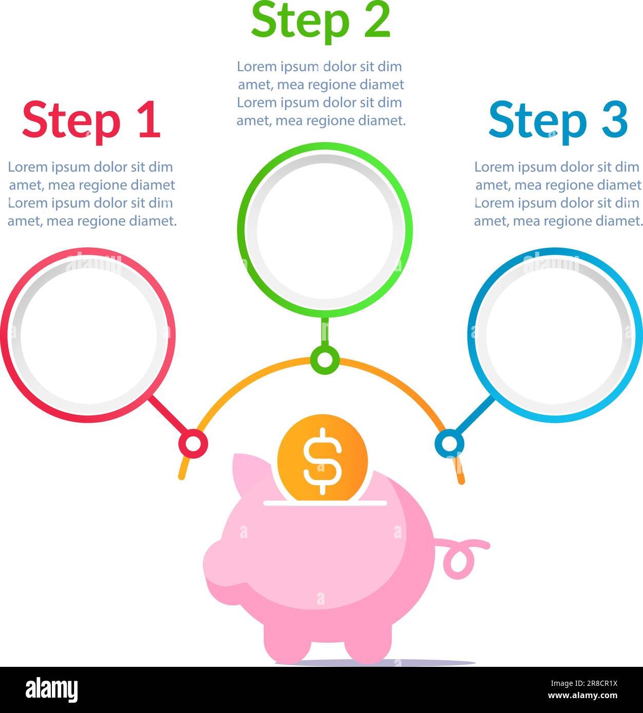 Personal finance infographic chart design template Stock Vector Image ...