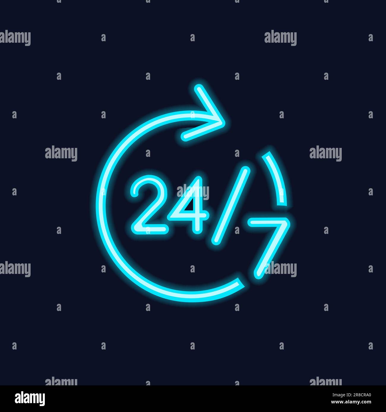 Neon open sign circle Stock Vector Images - Alamy