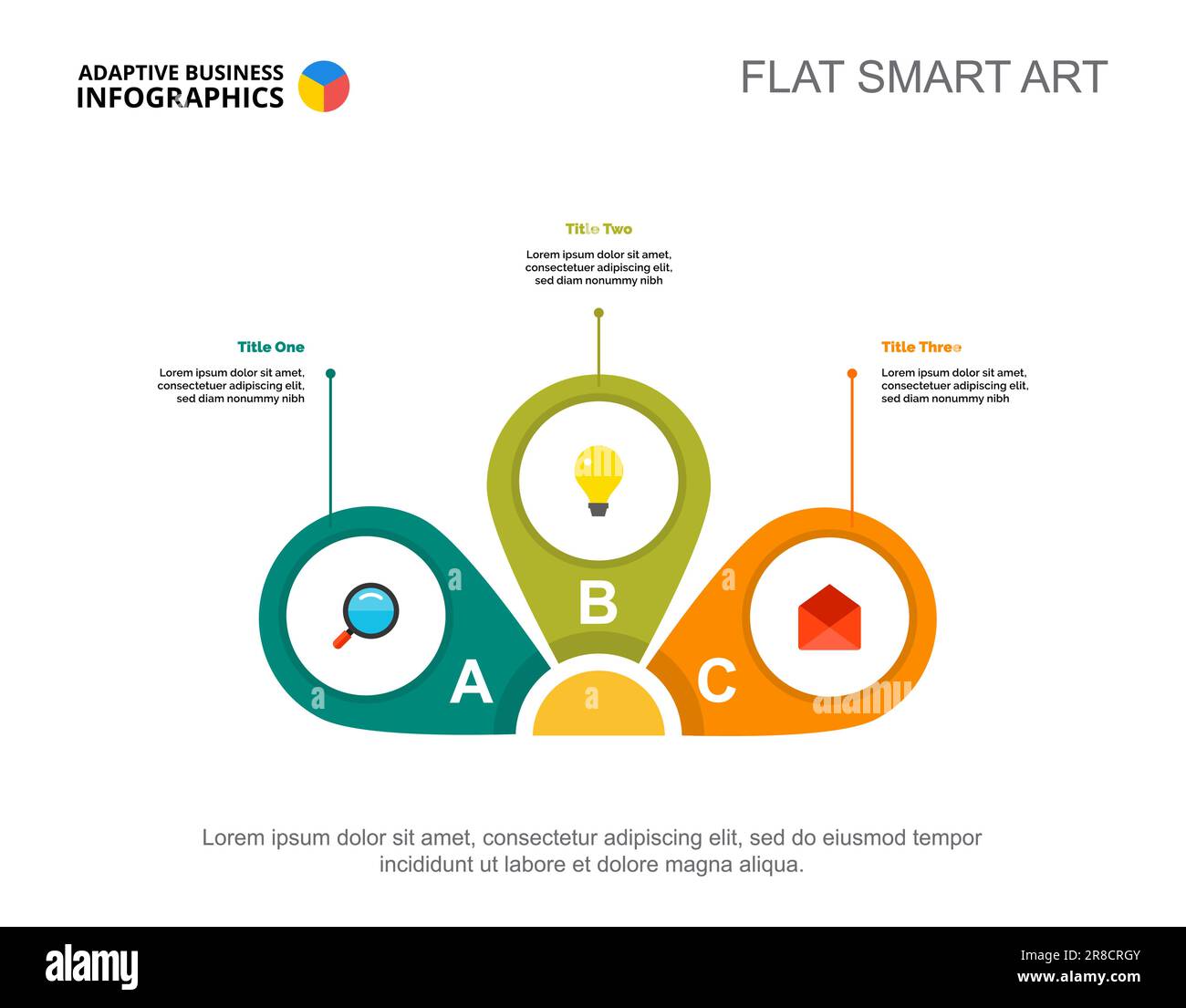 Three Strategy Elements Slide Template Stock Vector Image & Art - Alamy