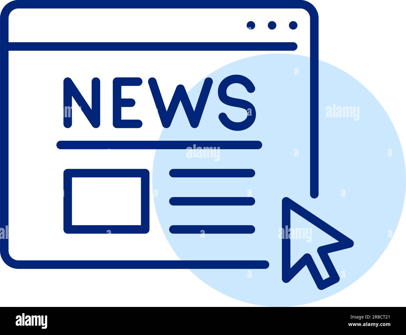 Online newspaper. Digital media access in internet browser. Pixel ...