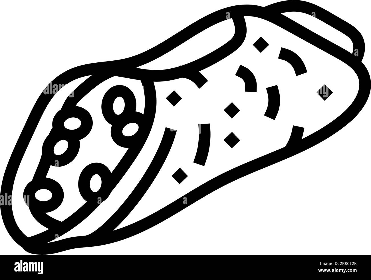 Cannoli Sweet Food Line Icon Vector Illustration Stock Vector Image And Art Alamy