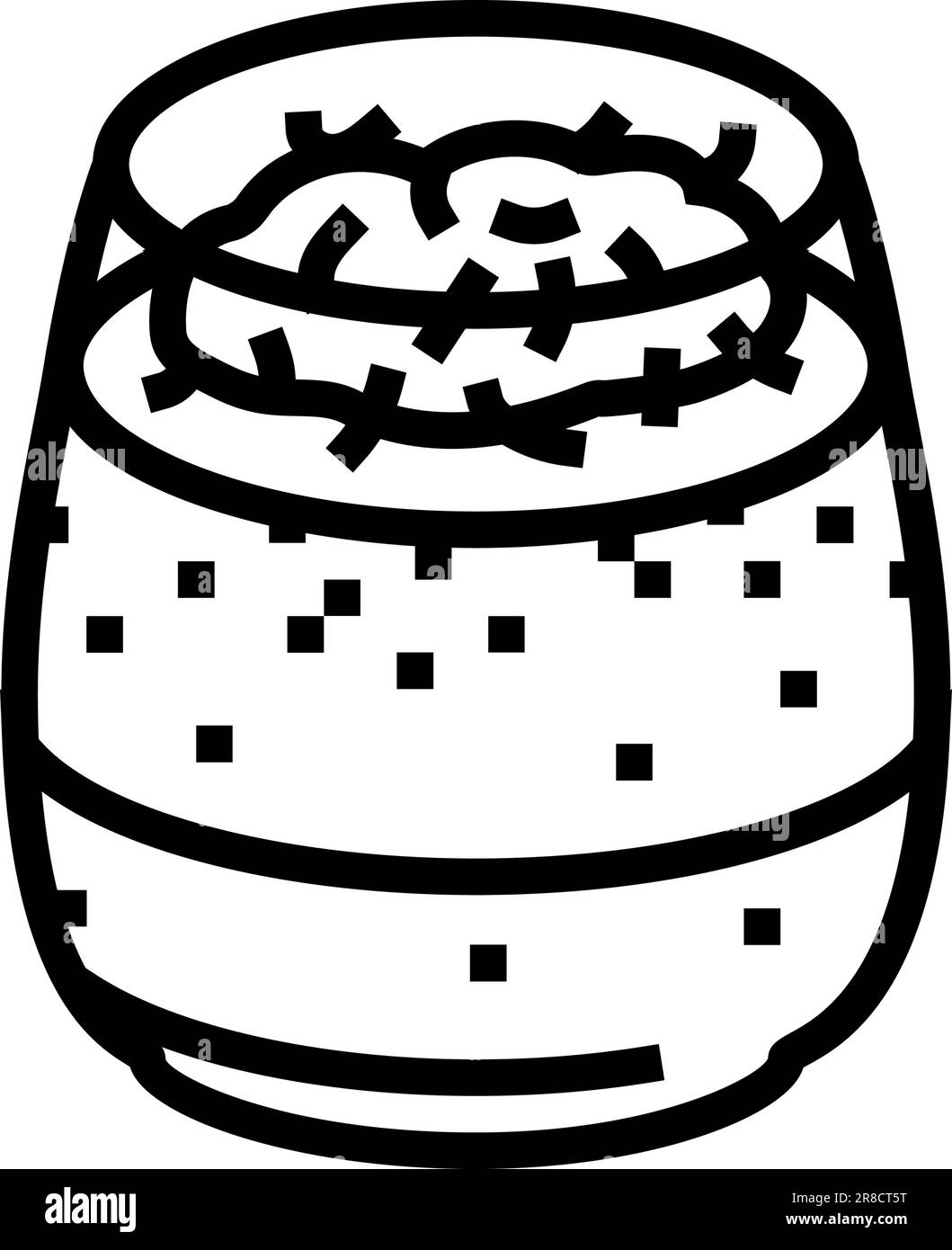 chocolate mousse food snack line icon vector illustration Stock Vector ...