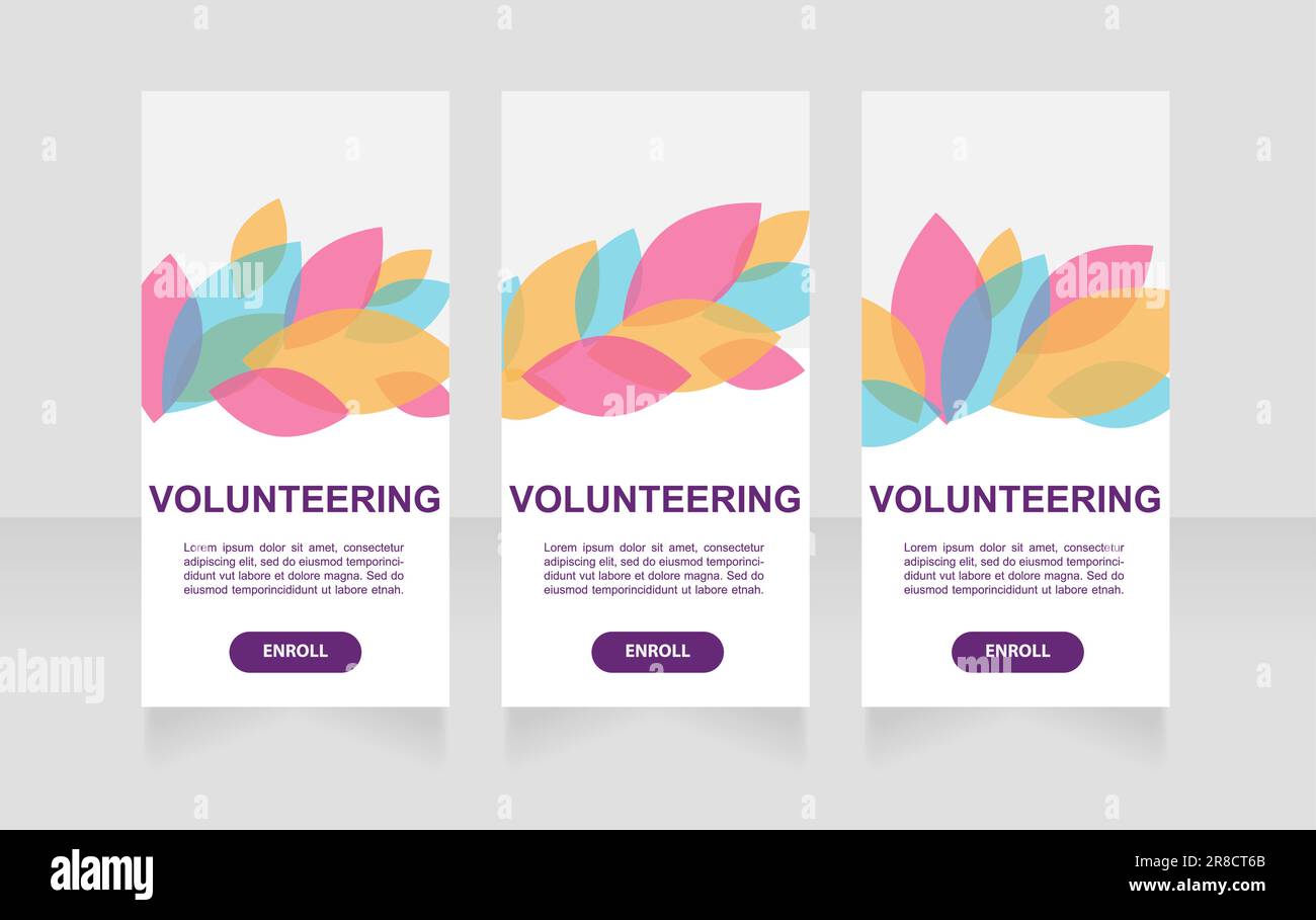 Virtual volunteering web banner design template Stock Vector Image ...