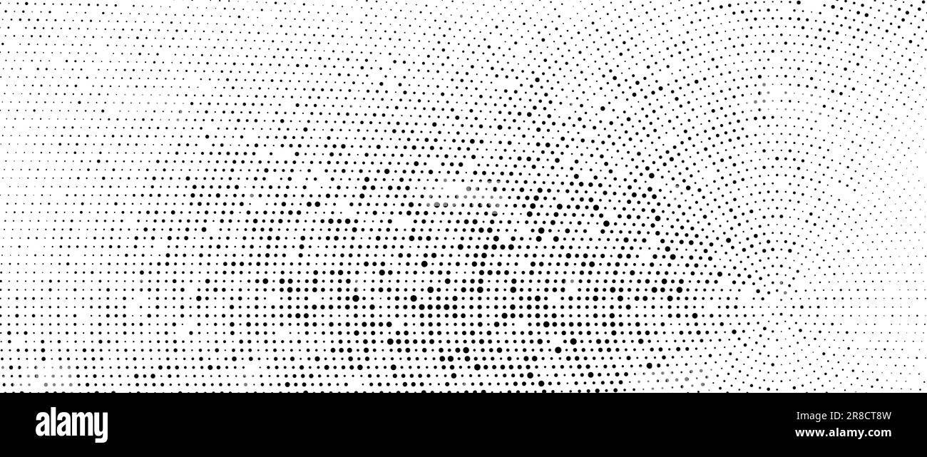 Radial Halftone Dots Pattern Dotted Stains And Spots Gradient