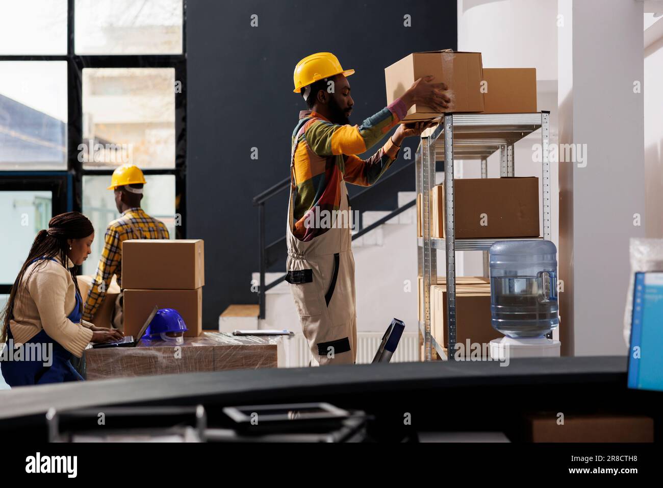 Black african american woman employee taking order hi-res stock ...
