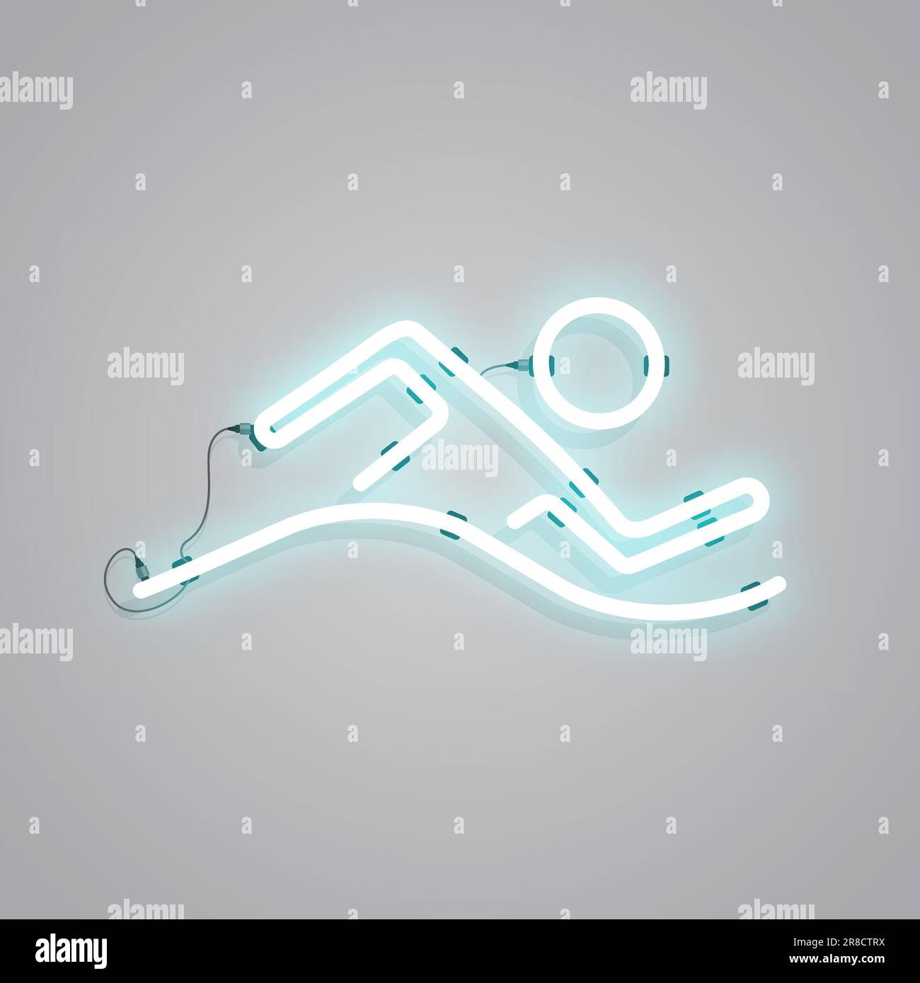 Neon sign beach bar Stock Vector Images - Alamy