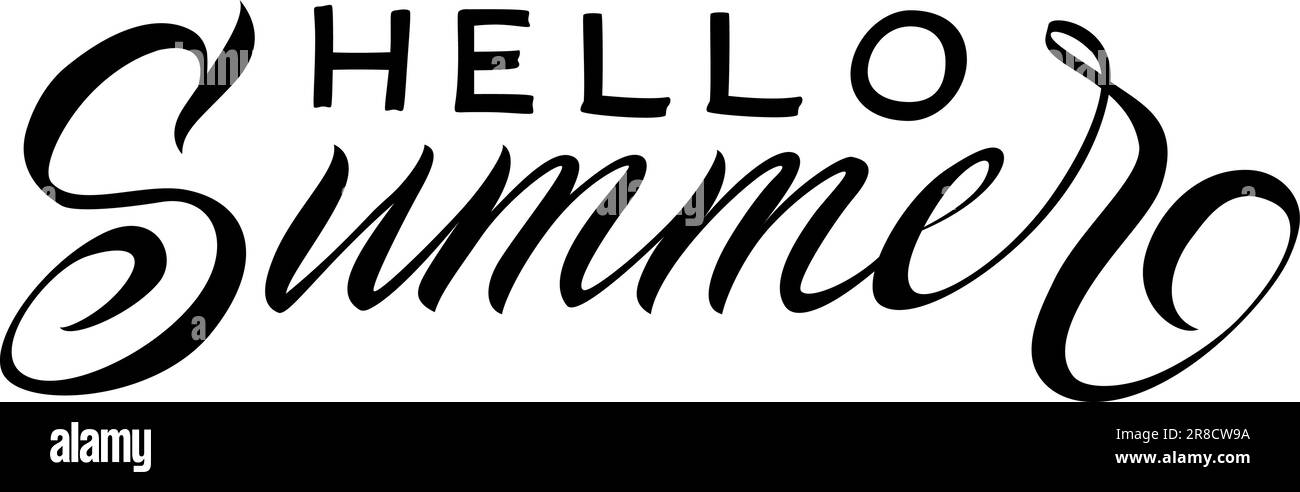Hello summer lettering Stock Vector Image & Art - Alamy