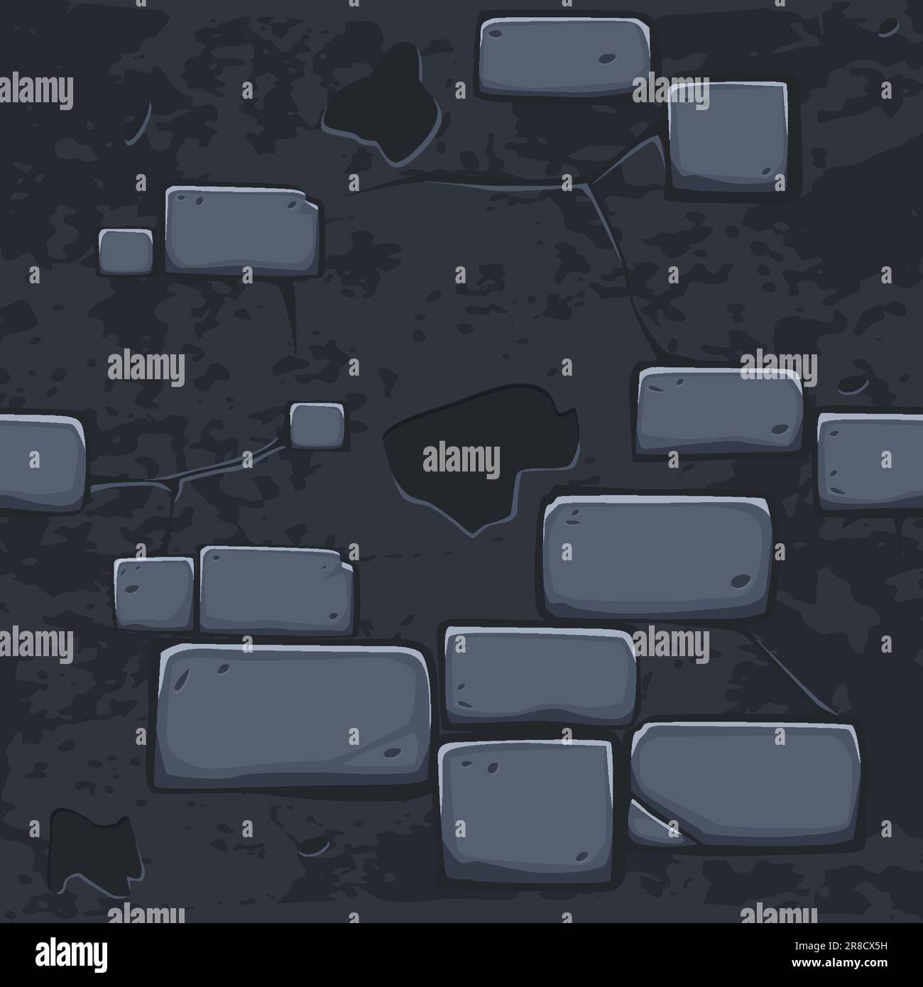 Cartoon old brick wall texture for 2D game Stock Vector Image & Art - Alamy