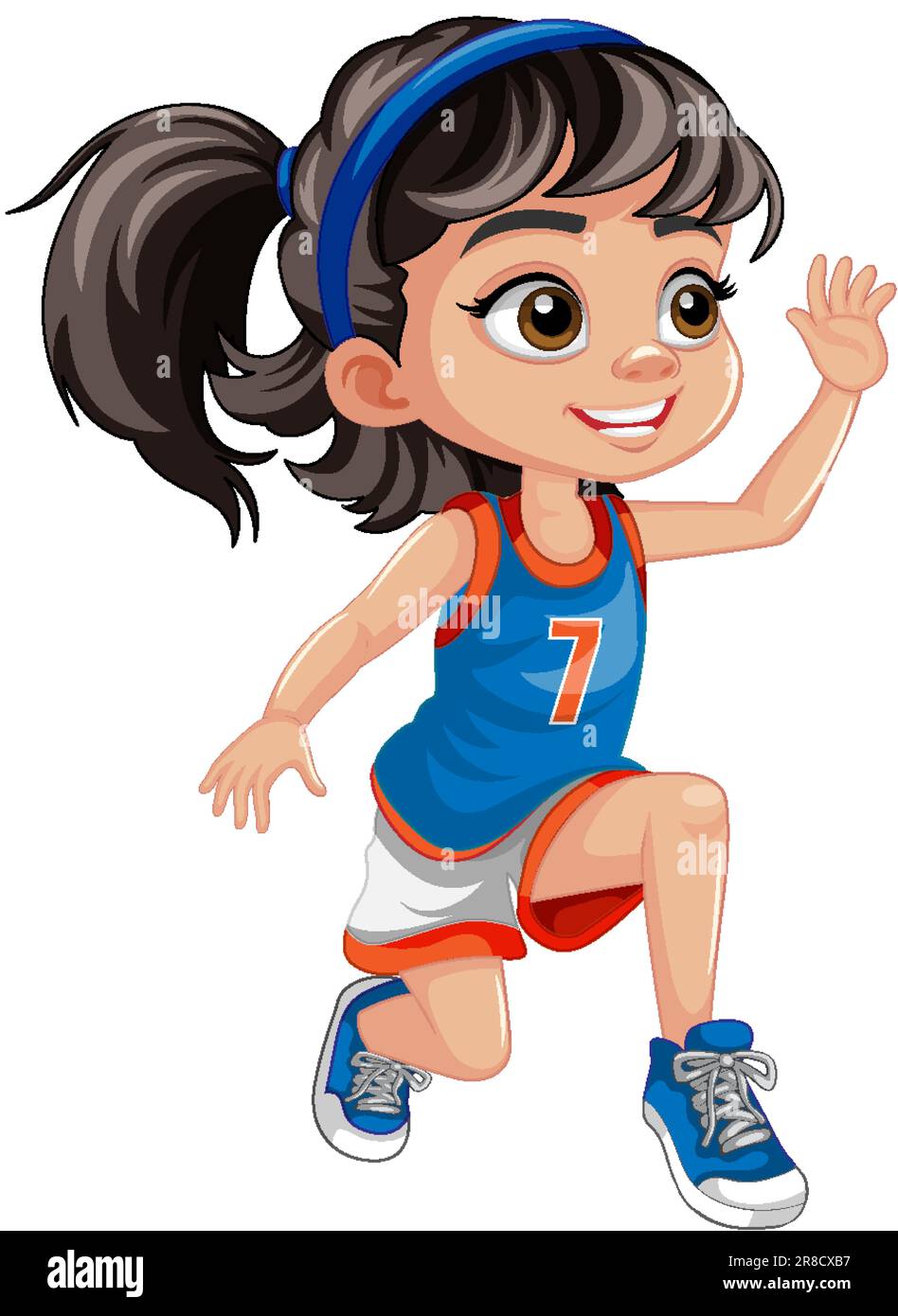 Girl Wearing Basketball Outfit illustration Stock Vector Image & Art ...