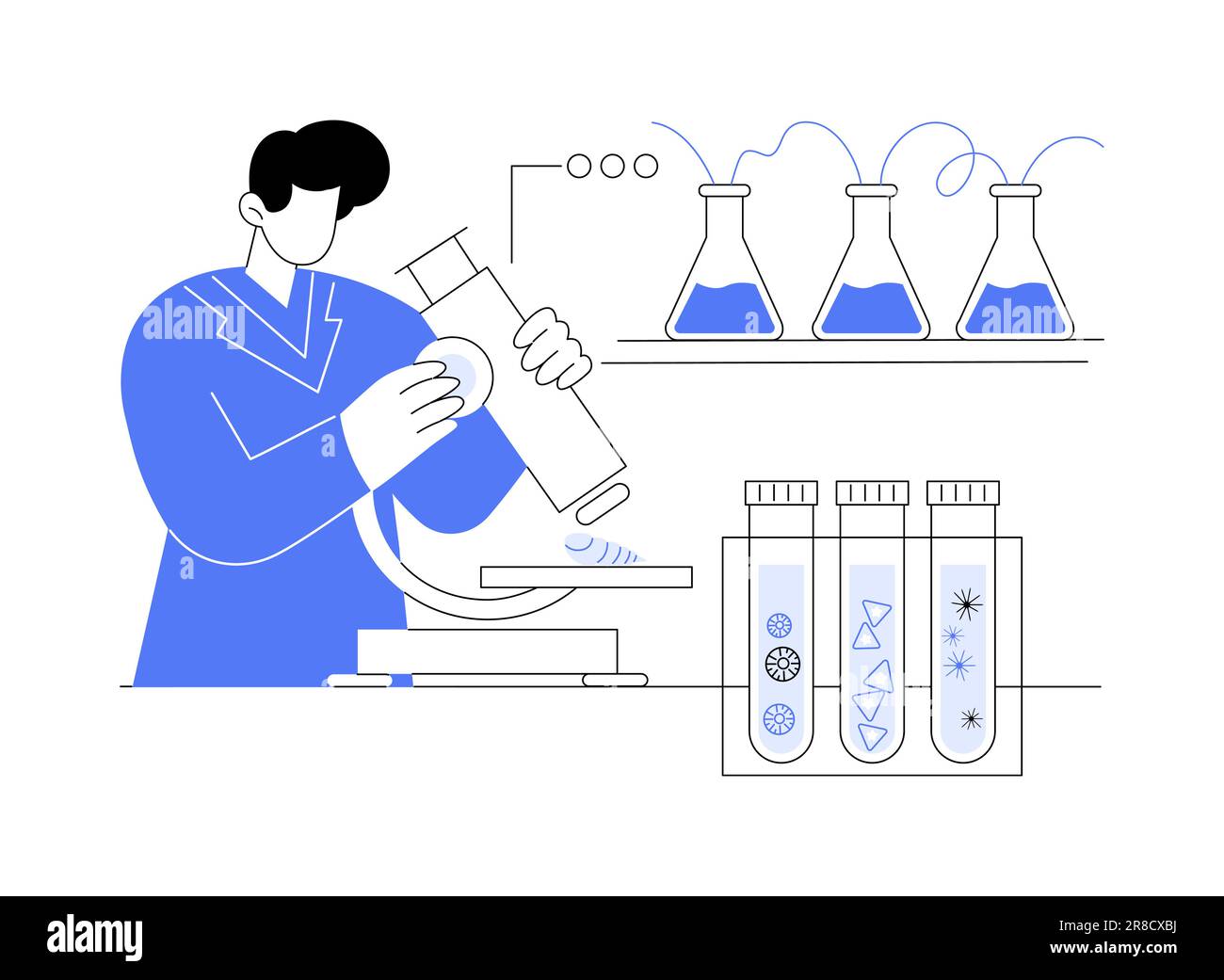 Conduct research in marine laboratory abstract concept vector ...