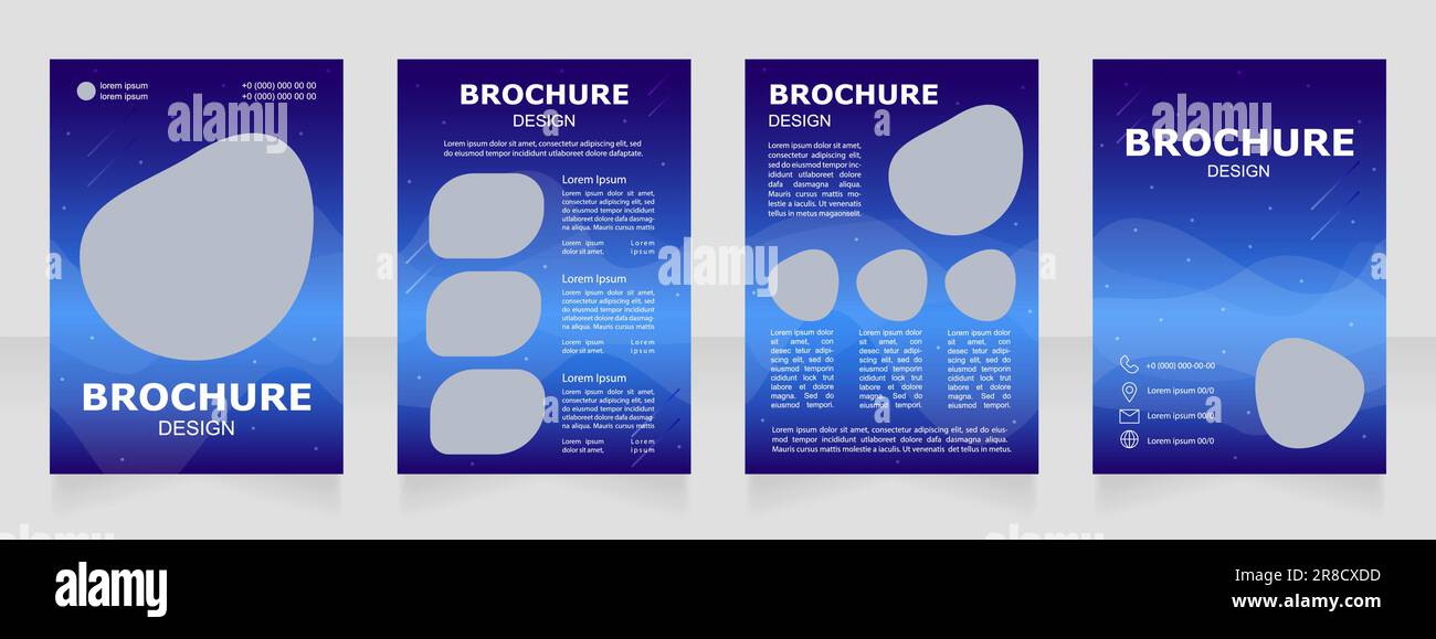 Romantic stargazing location promotion blank brochure design Stock ...