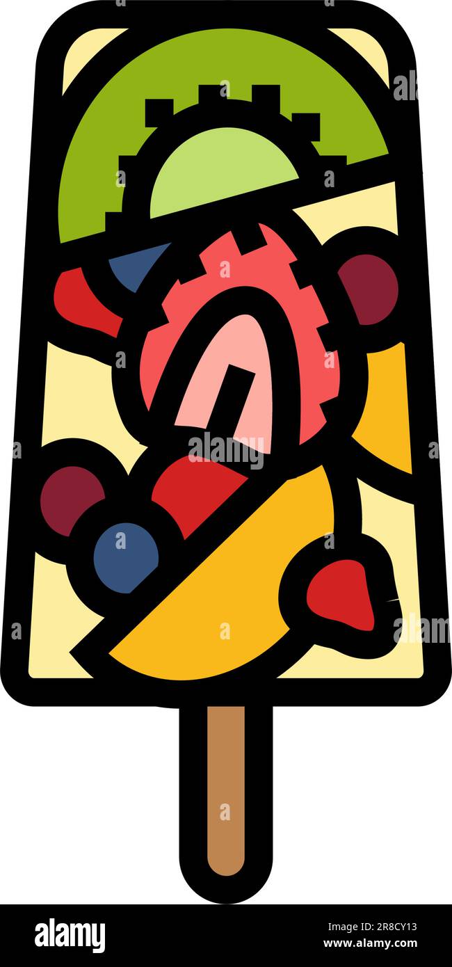popsicles sweet food color icon vector illustration Stock Vector Image ...