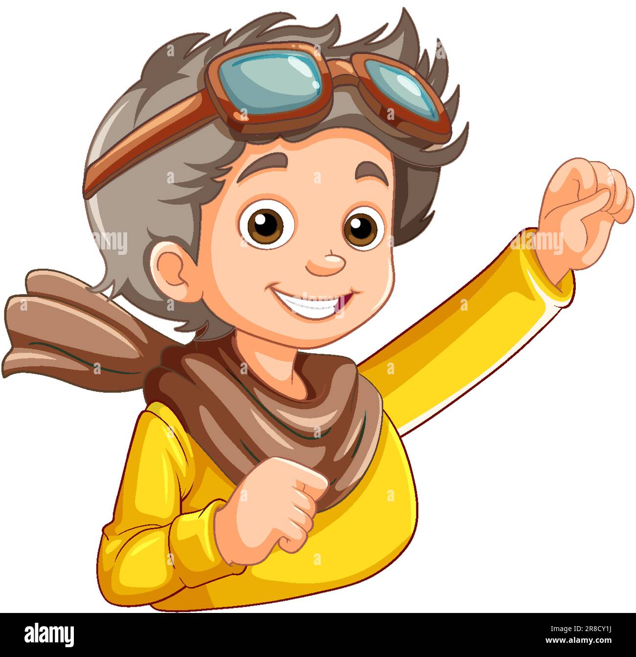 Cute pilot cartoon character illustration Stock Vector Image & Art - Alamy