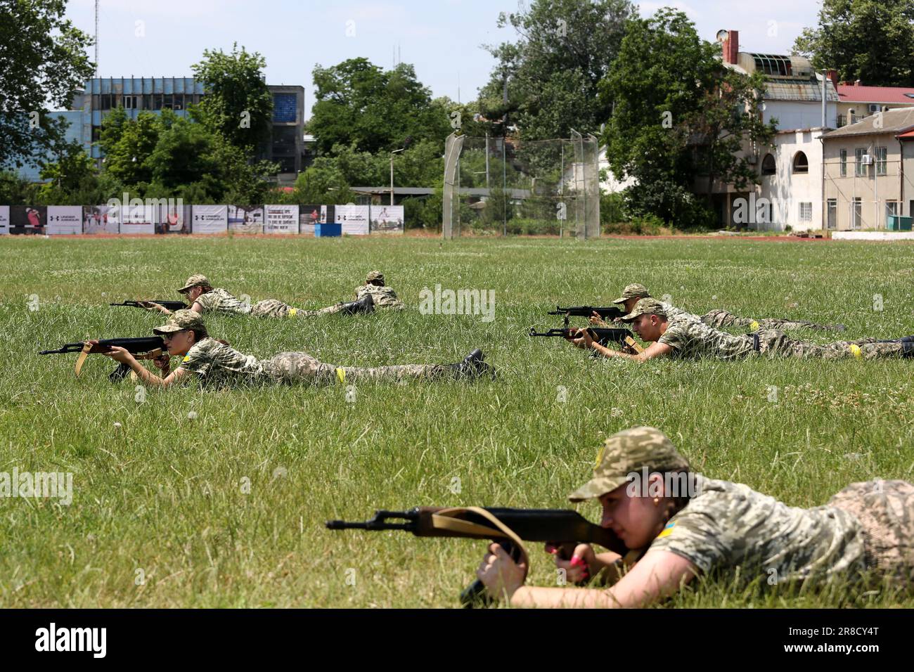 Participants of the military-patriotic game "Dzhura" take part during ...