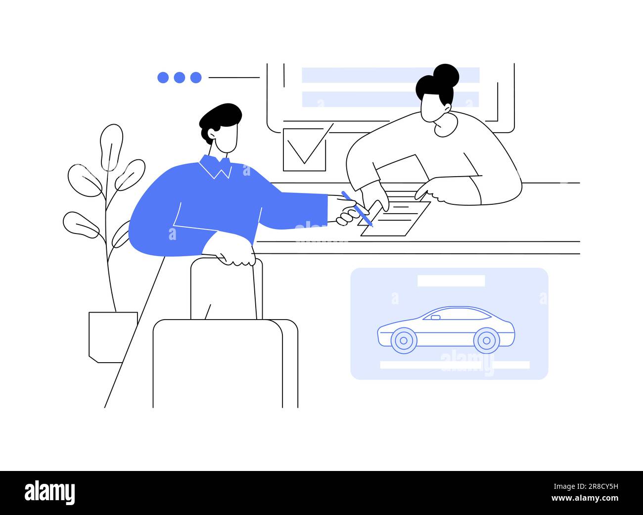 Rental office abstract concept vector illustration Stock Vector Image ...