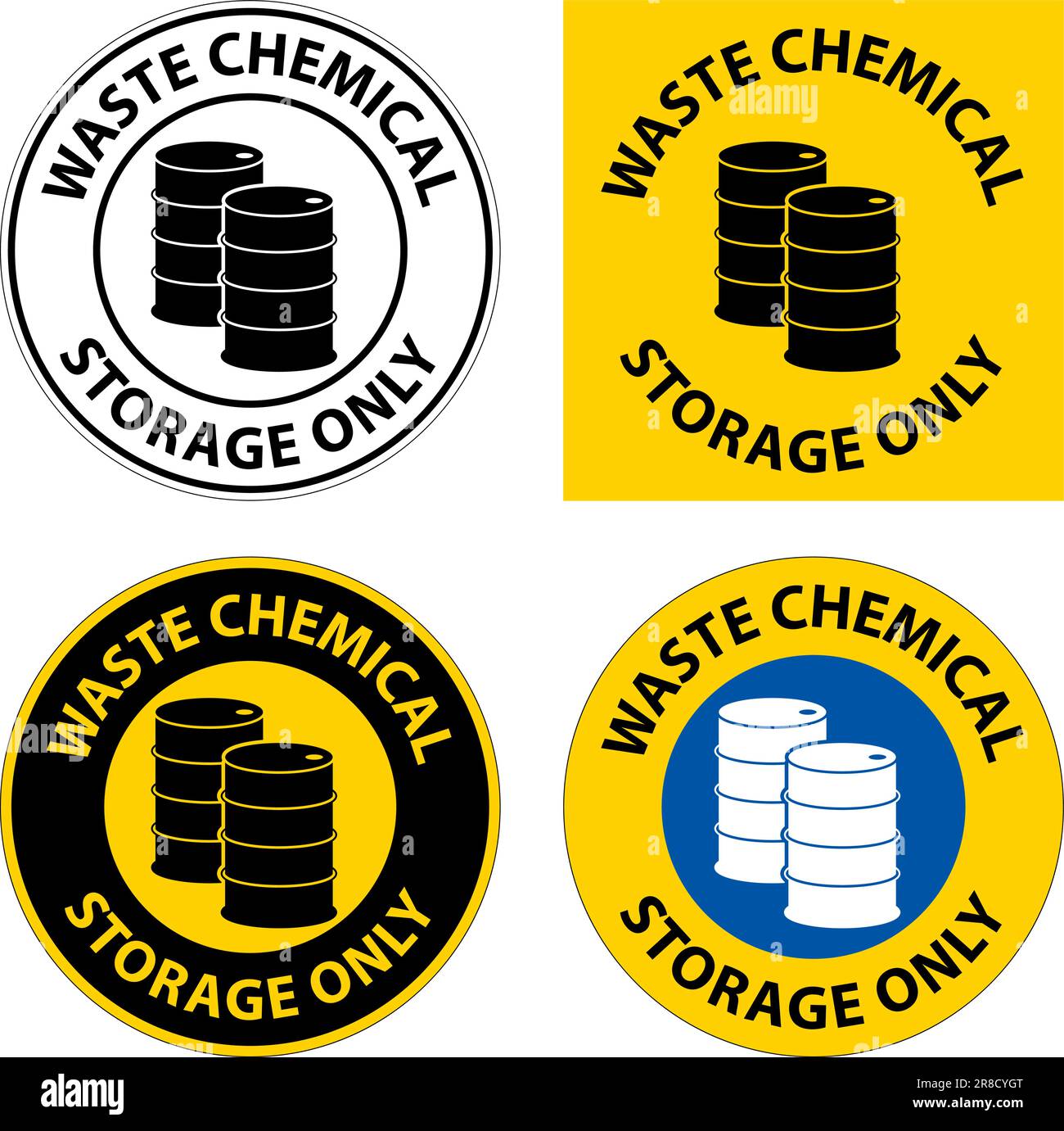 Waste Chemical Storage Only On White Background Stock Vector Image ...