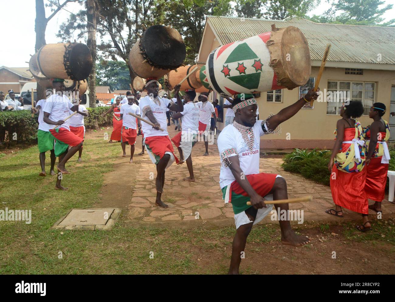 Kampala, Uganda. 20th June, 2023. A Burundian Drum refugee group ...